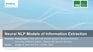Neural NLP Models of Information Extraction | PDF