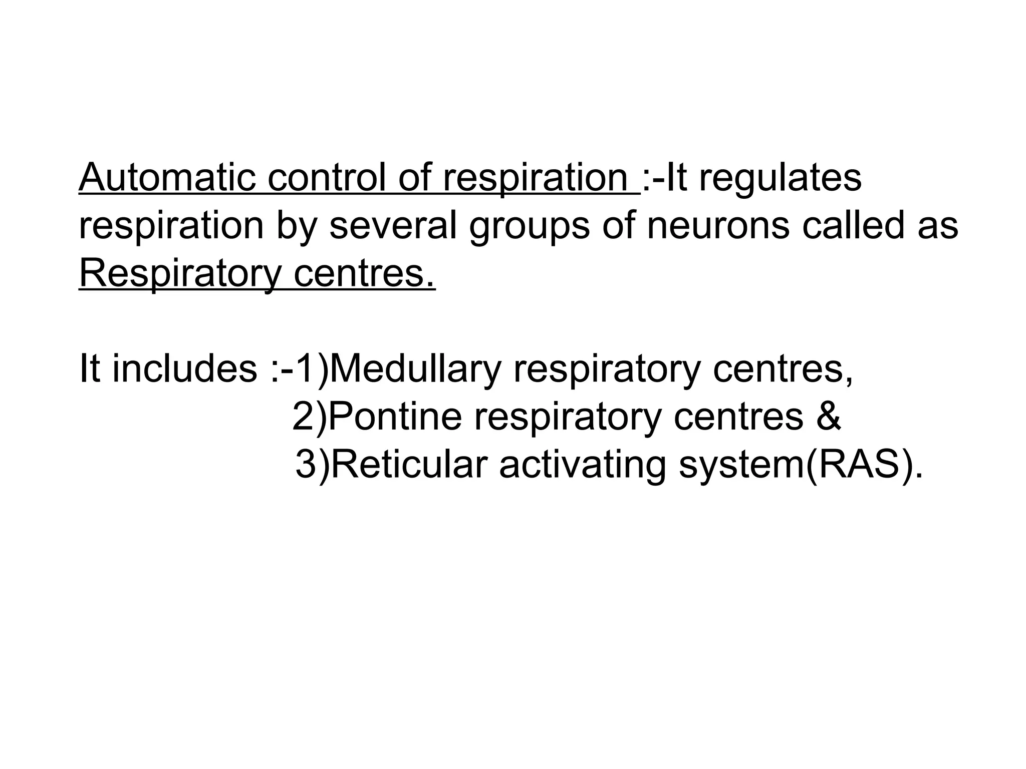 Neural regulation of resp by Dr. Mrs Sunita M. Tiwale Professor Dept of ...