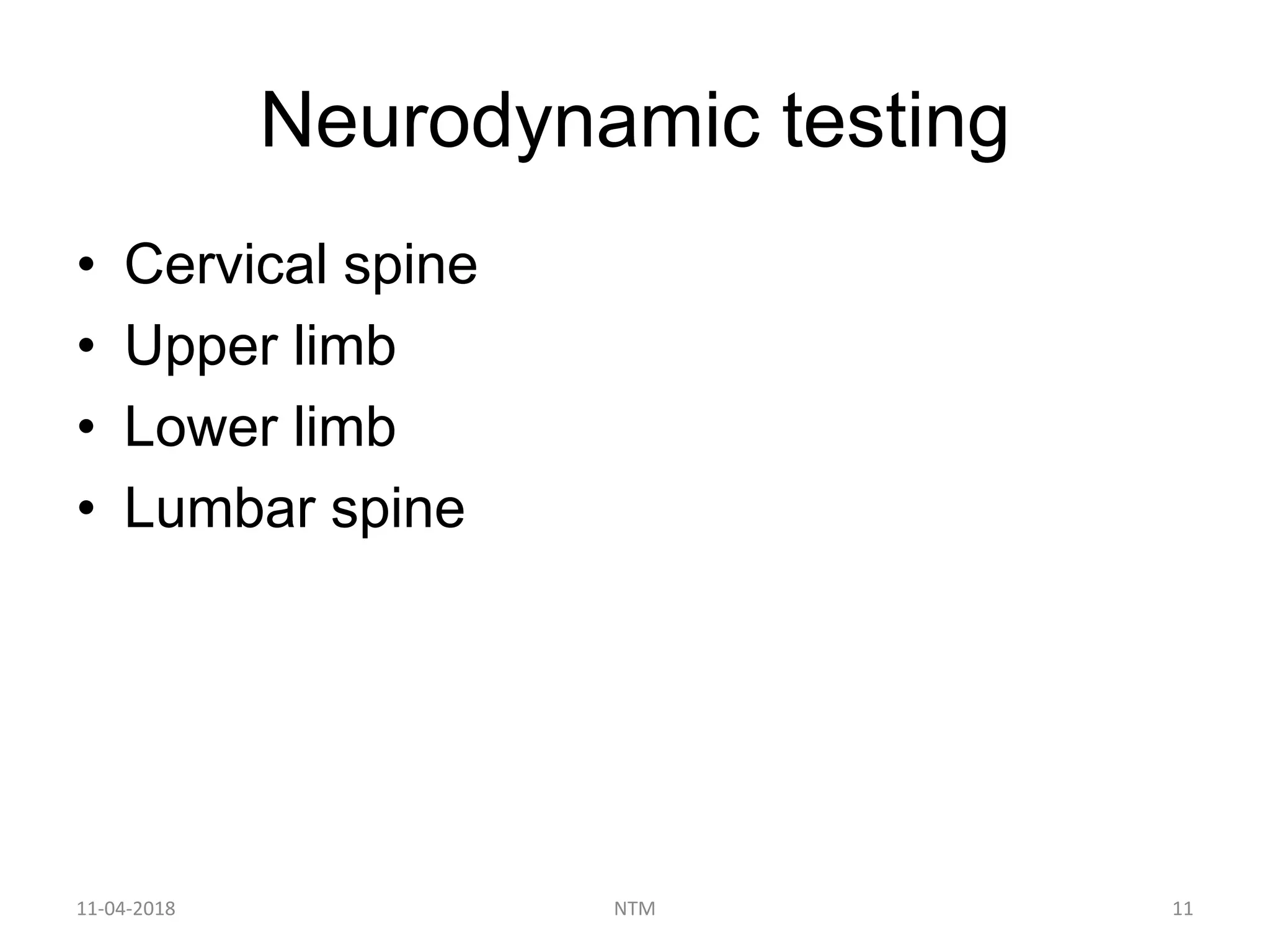 Neural tissue mobilization | PPTX