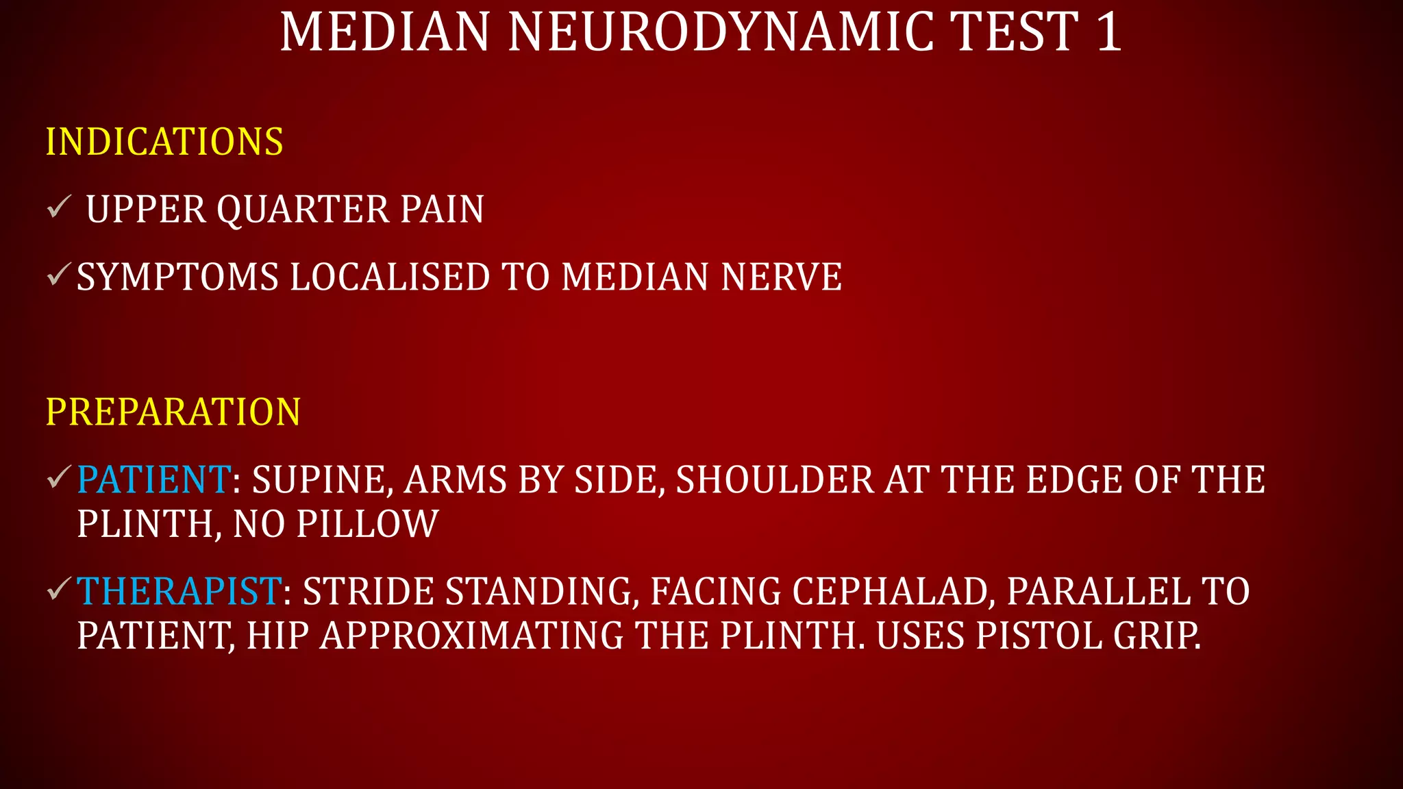 Neural tissue mobilization Upper Limb Assessment | PPTX