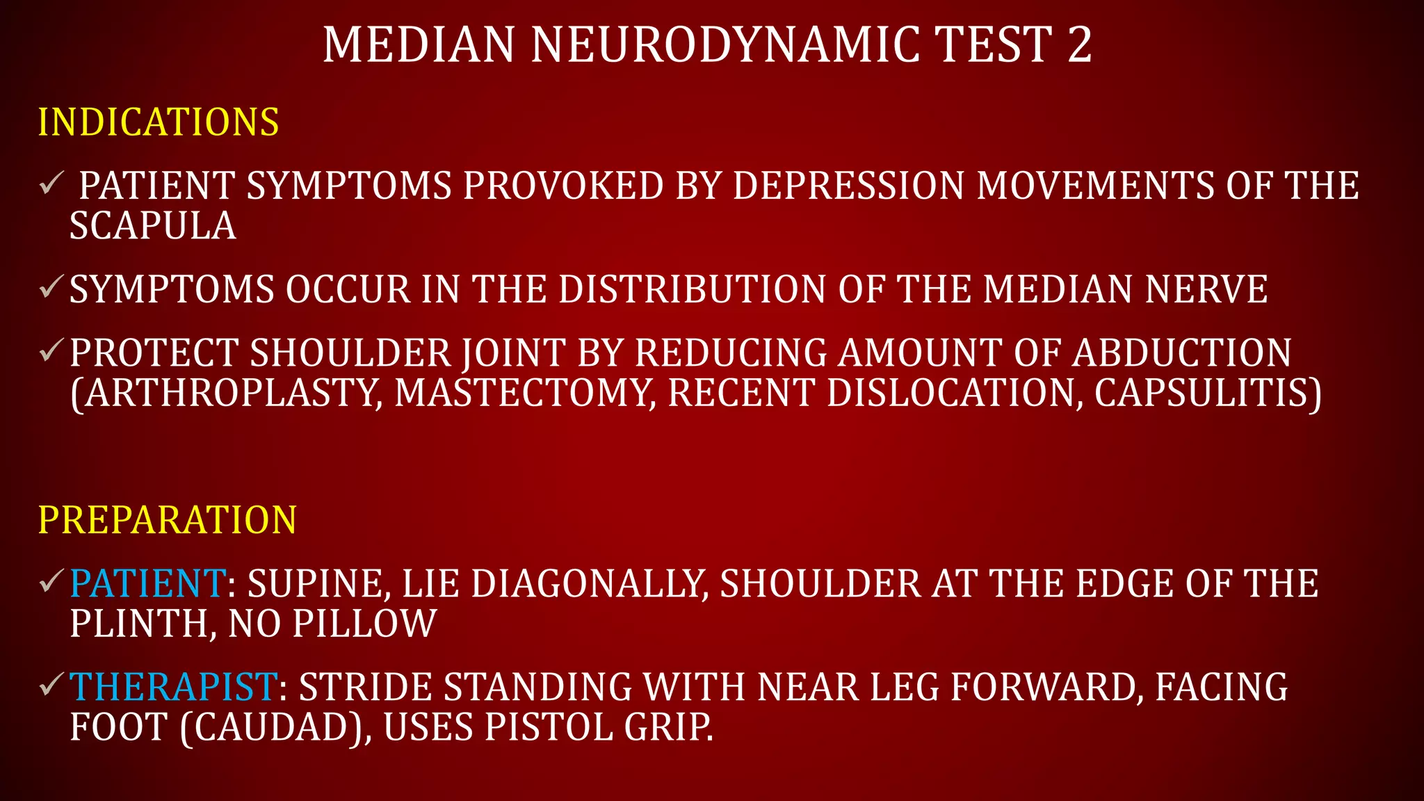 Neural tissue mobilization Upper Limb Assessment | PPTX