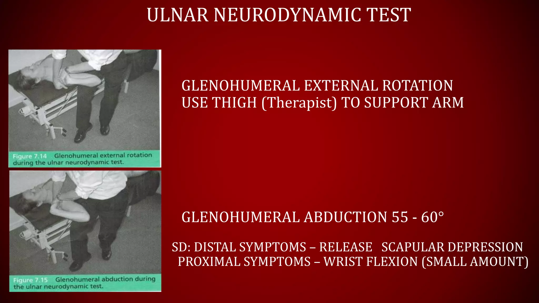 Neural tissue mobilization Upper Limb Assessment | PPT