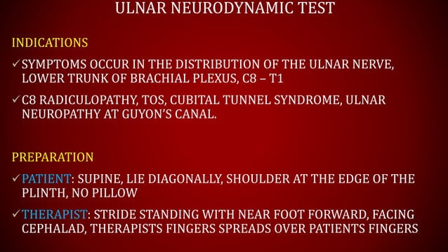Neural tissue mobilization Upper Limb Assessment | PPTX | Brain and ...