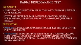 Neural tissue mobilization Upper Limb Assessment | PPTX