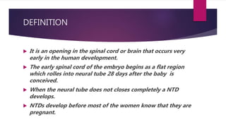 Neural tube defect [ntd] | PPTX