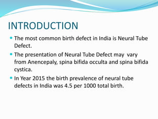 Neural tube defect presentation | PPTX