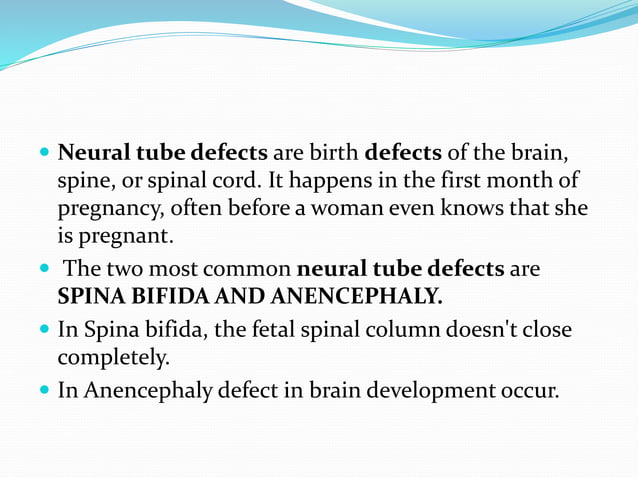 Neural tube defect presentation | PPTX