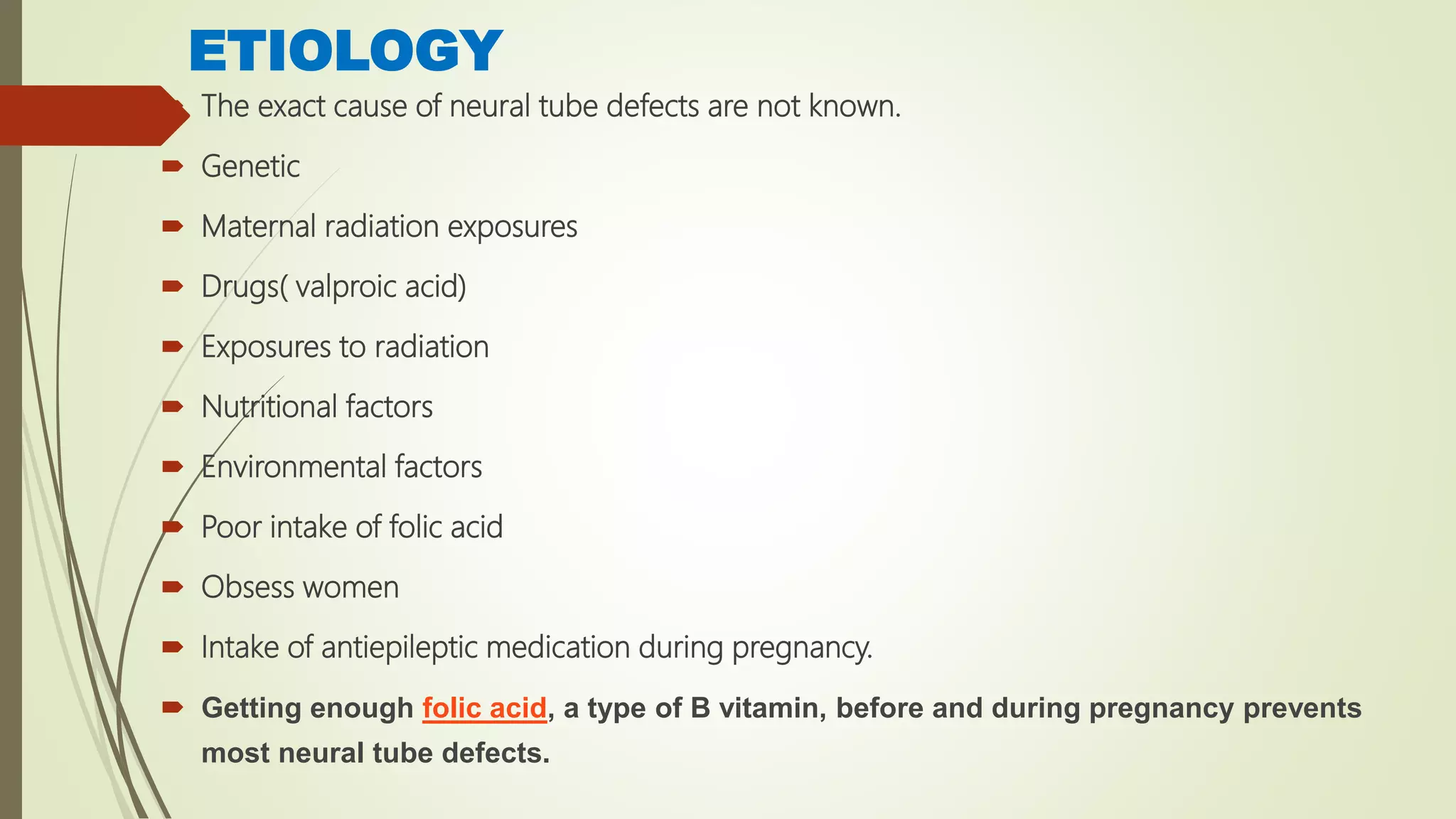 Neural tube defects | PPTX