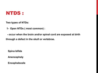 Neural Tube Defects.pptx all associated disorders are included | PPTX