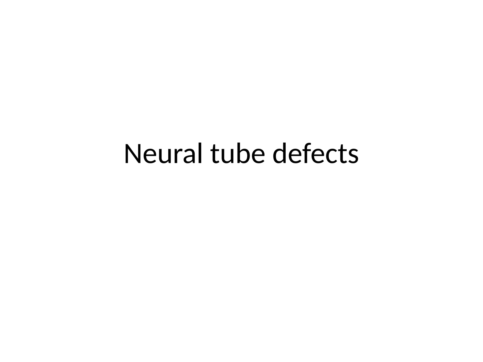 Neural tube defects (also known as spina bifida or myelodysplasia) | PPT