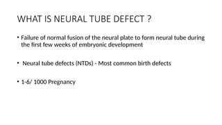 Neural Tube Defects in children - paediatric surgeon | PPTX