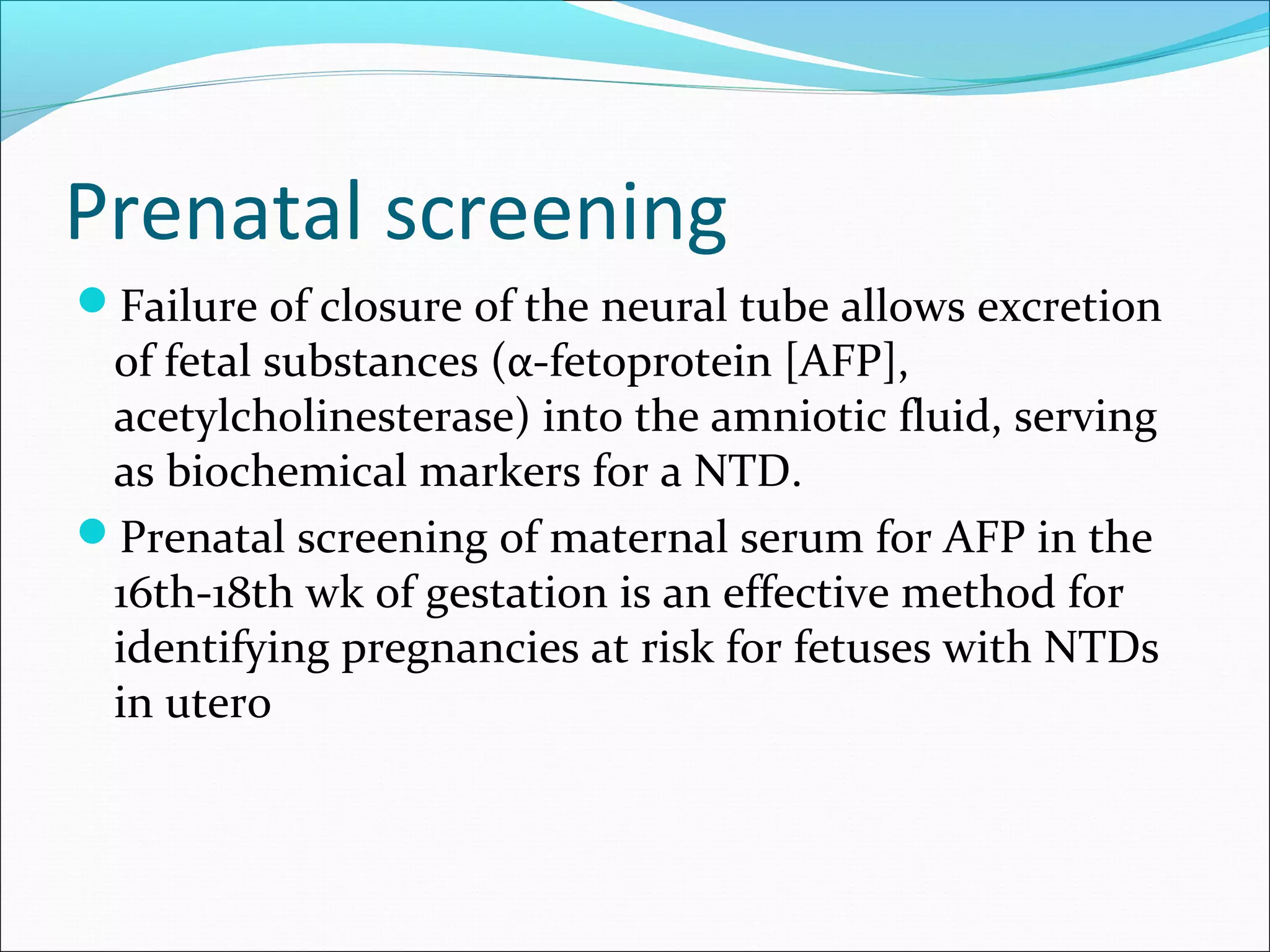 Neural tube defects | PPT