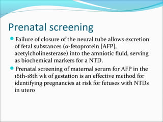 Neural tube defects | PPT