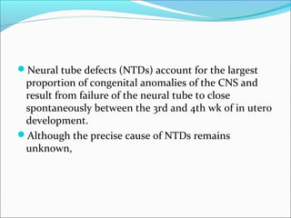 Neural tube defects | PPT