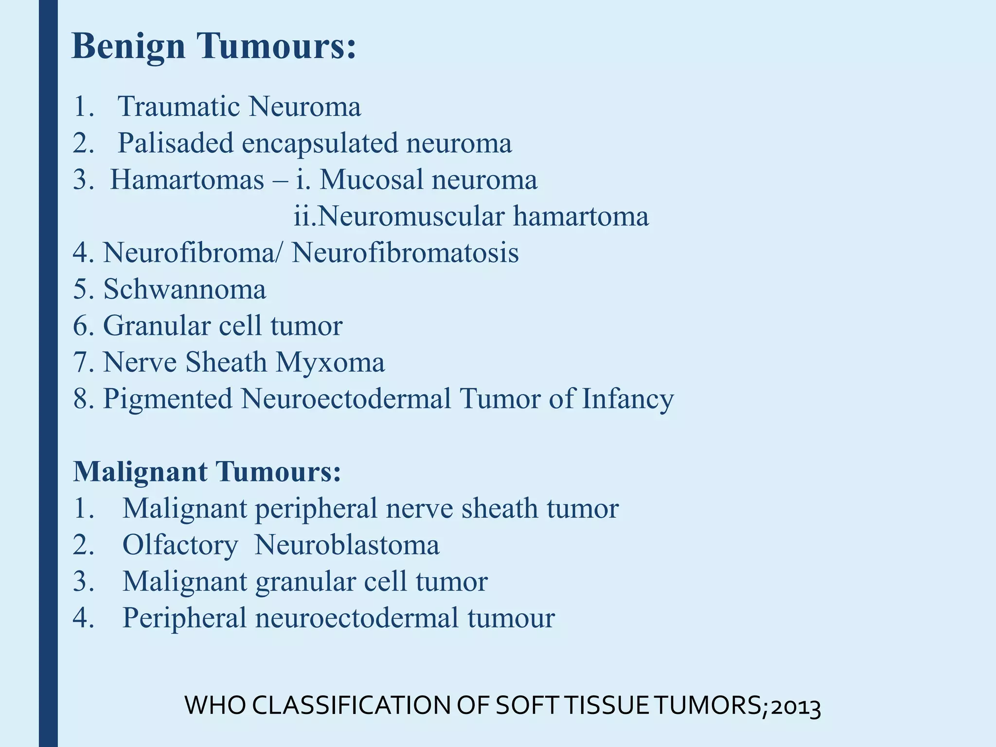 Neural tumors | PPTX