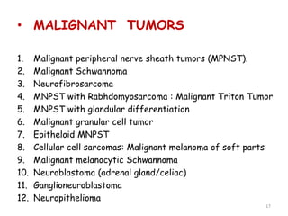NEURAL TUMORS involving the oral and maxillofacial pathology | PPTX