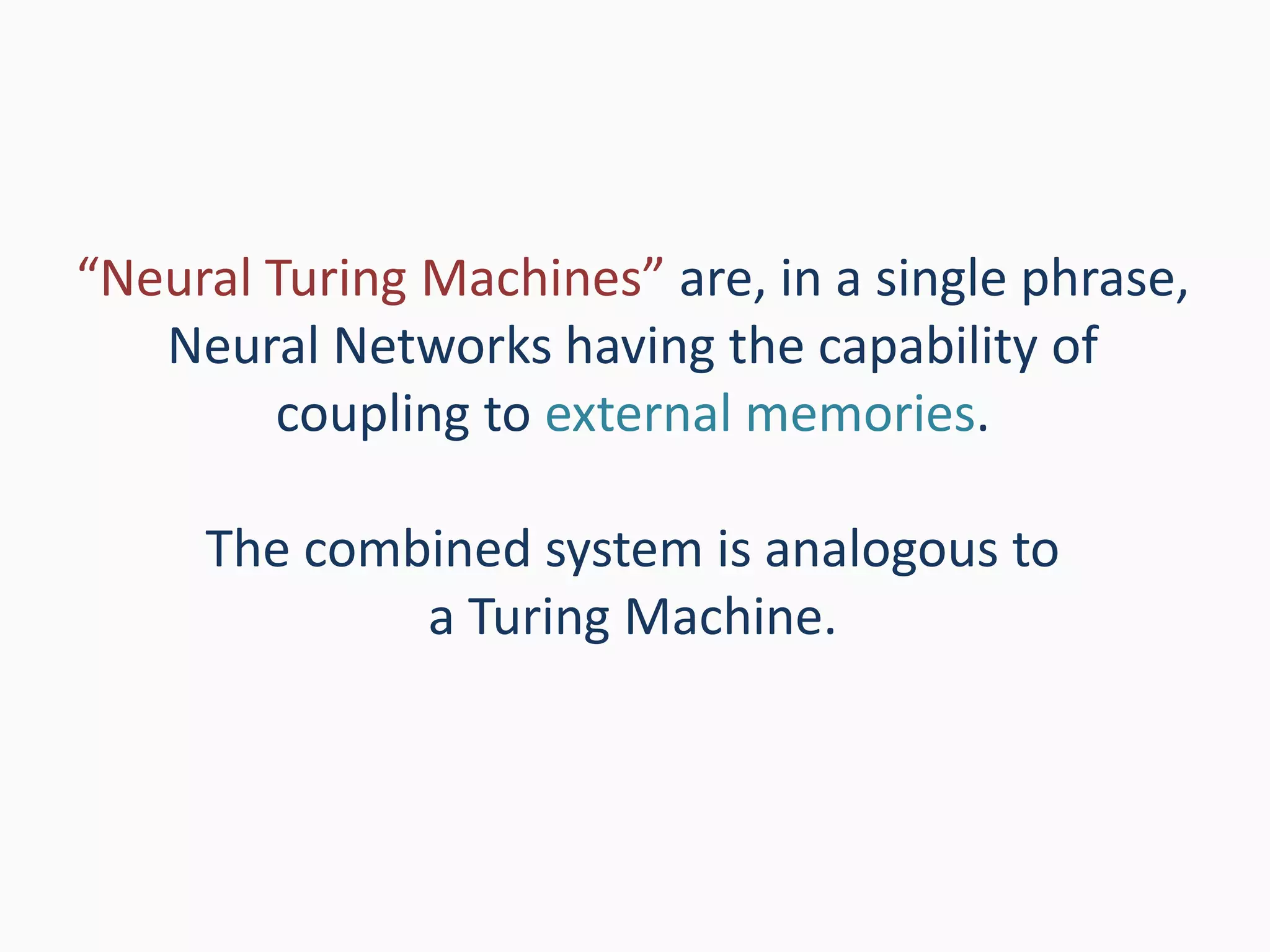 Neural Turing Machines | PDF