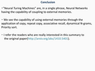 Neural Turing Machines | PDF