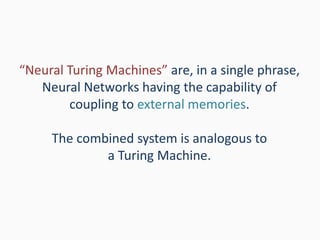 Neural Turing Machines | PPT