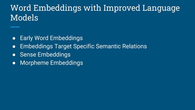 Neural Word Embedding And Language Modelling Ppt