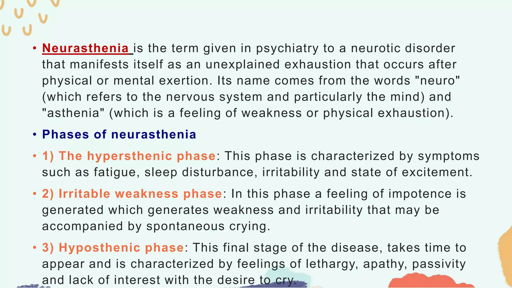 Neurasthenia | PPTX