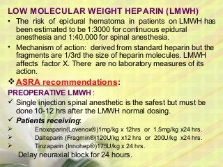 Neuraxial anesthesia and | PPT
