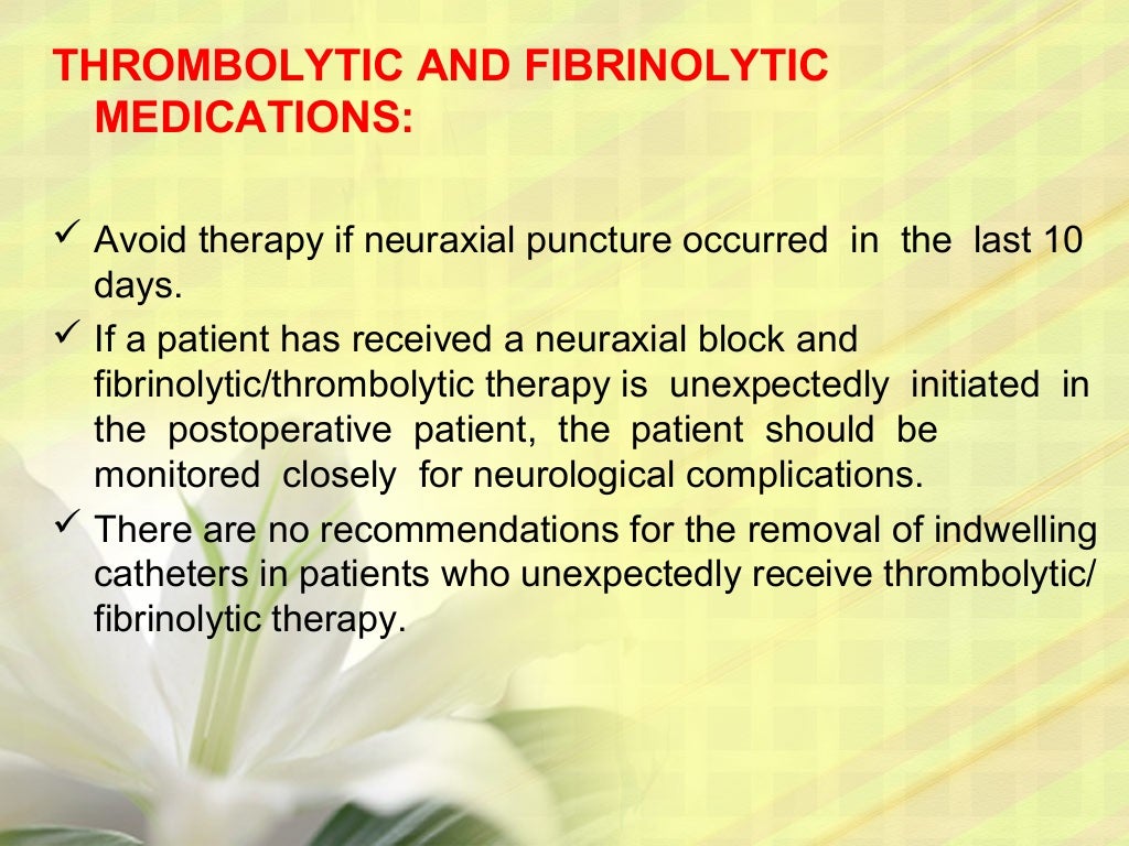 Neuraxial anesthesia and | PPT