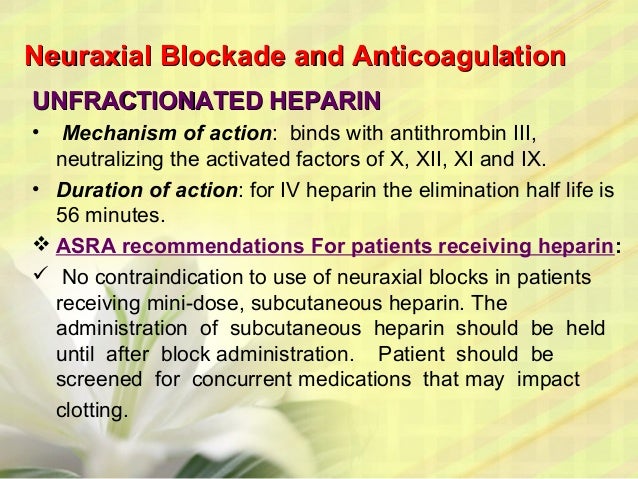 Neuraxial anesthesia and | PPT
