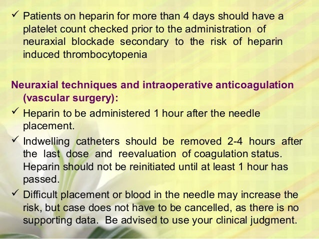 Neuraxial anesthesia and | PPT