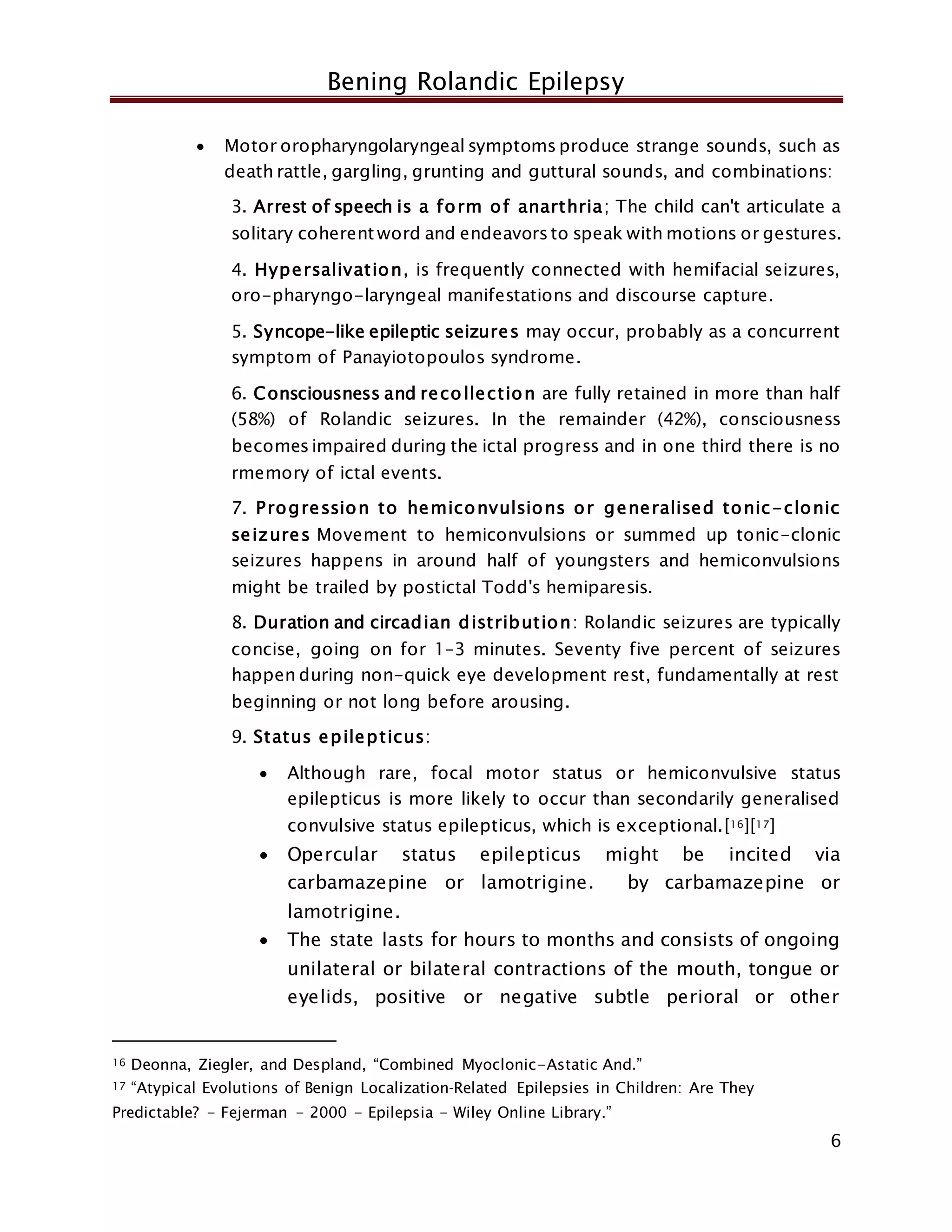 Neurology: Bening Rolandic Epilepsy | PDF
