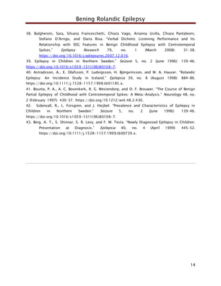 Neurology: Bening Rolandic Epilepsy | PDF