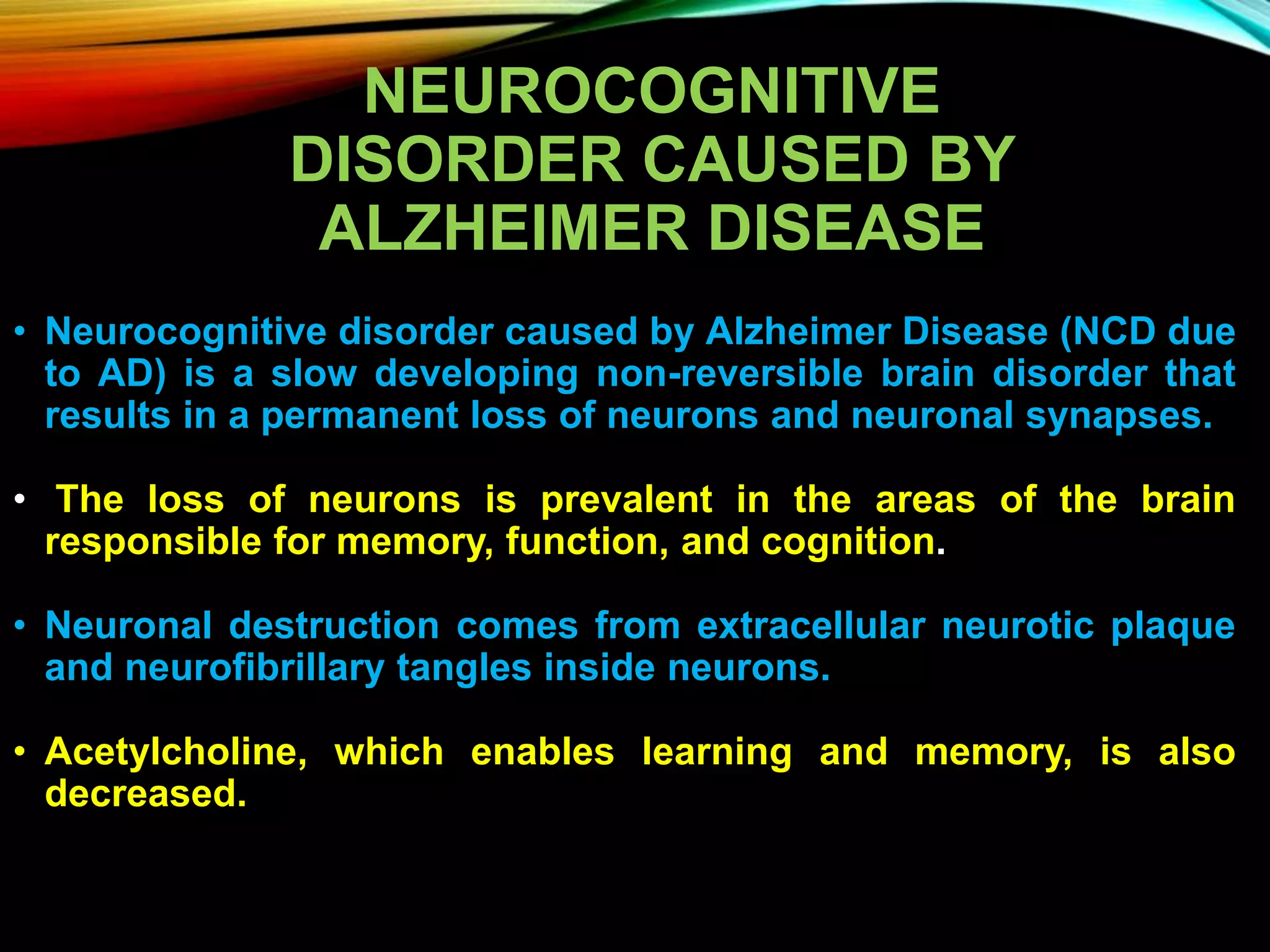 Neuro cognitive disorders | PPTX