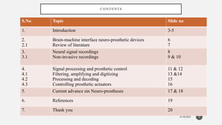 NEURO-ELECTRIC PROSTHESIS- NEUROPROSTHESIS | PPT