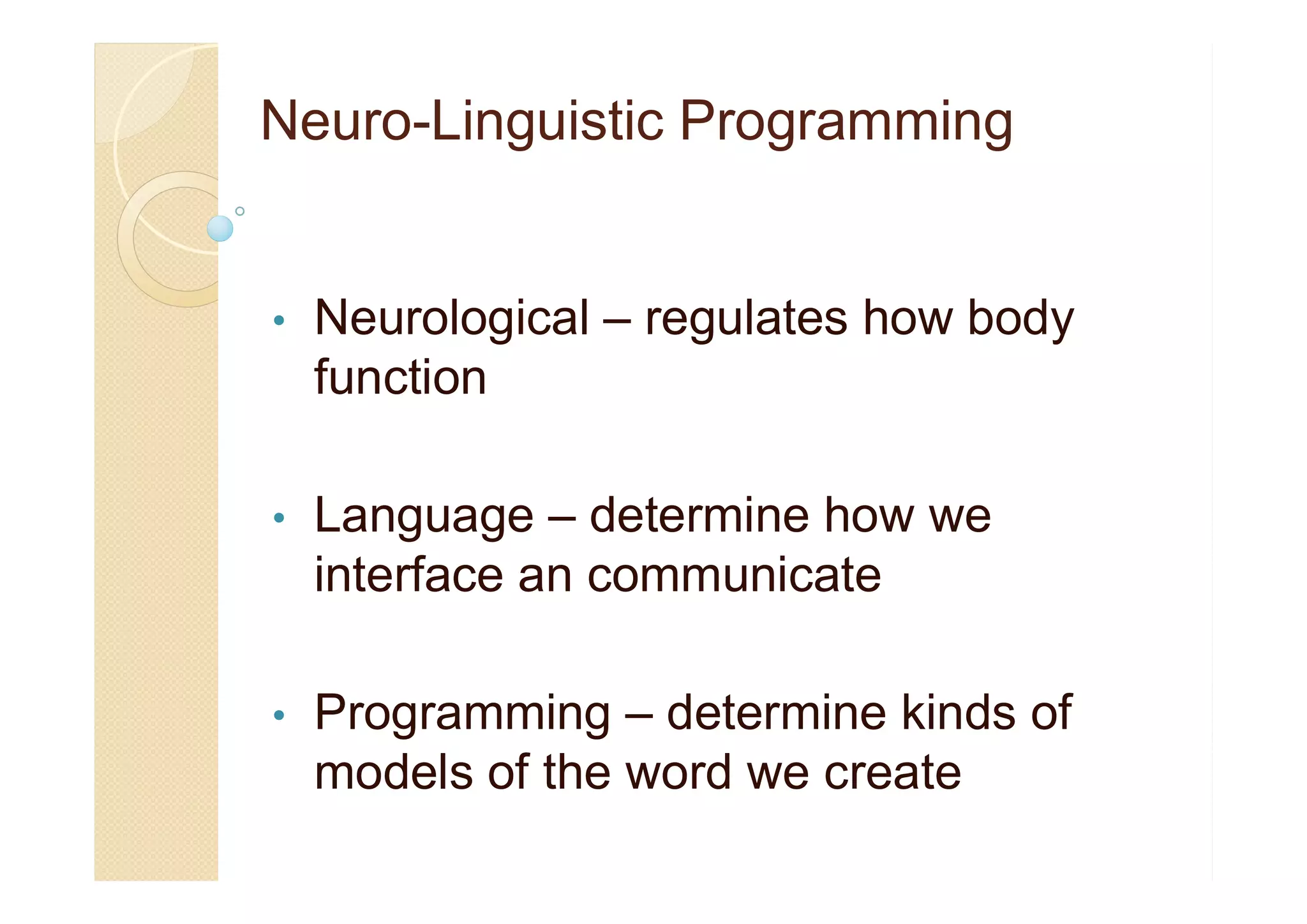 Neuro Linguistic Programming | PDF