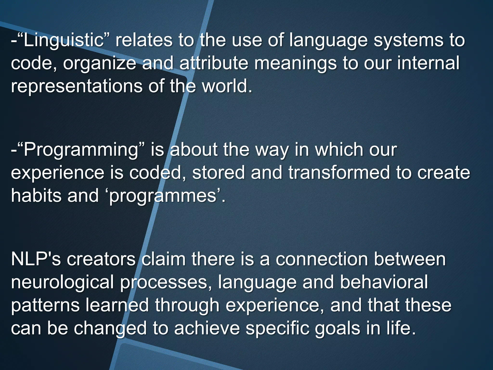 Neuro linguistic programming | PPTX