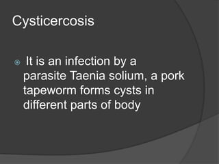 Neuro ocular cysticercosis | PPTX
