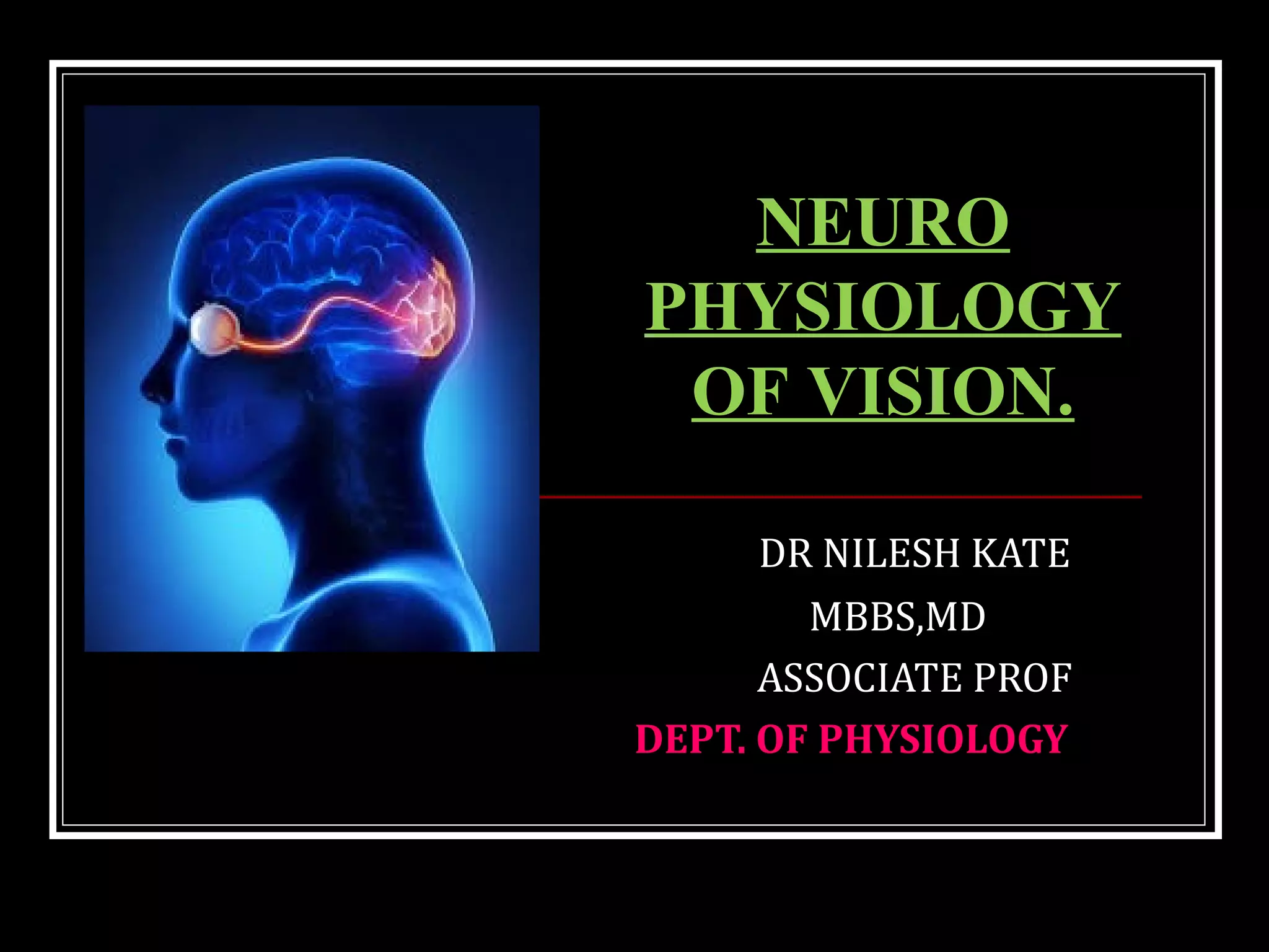 NEUROPHYSIOLOGY OF VISION | PPT