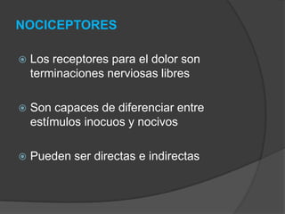 Neuroanatomia y fisiologia del dolor | PPTX