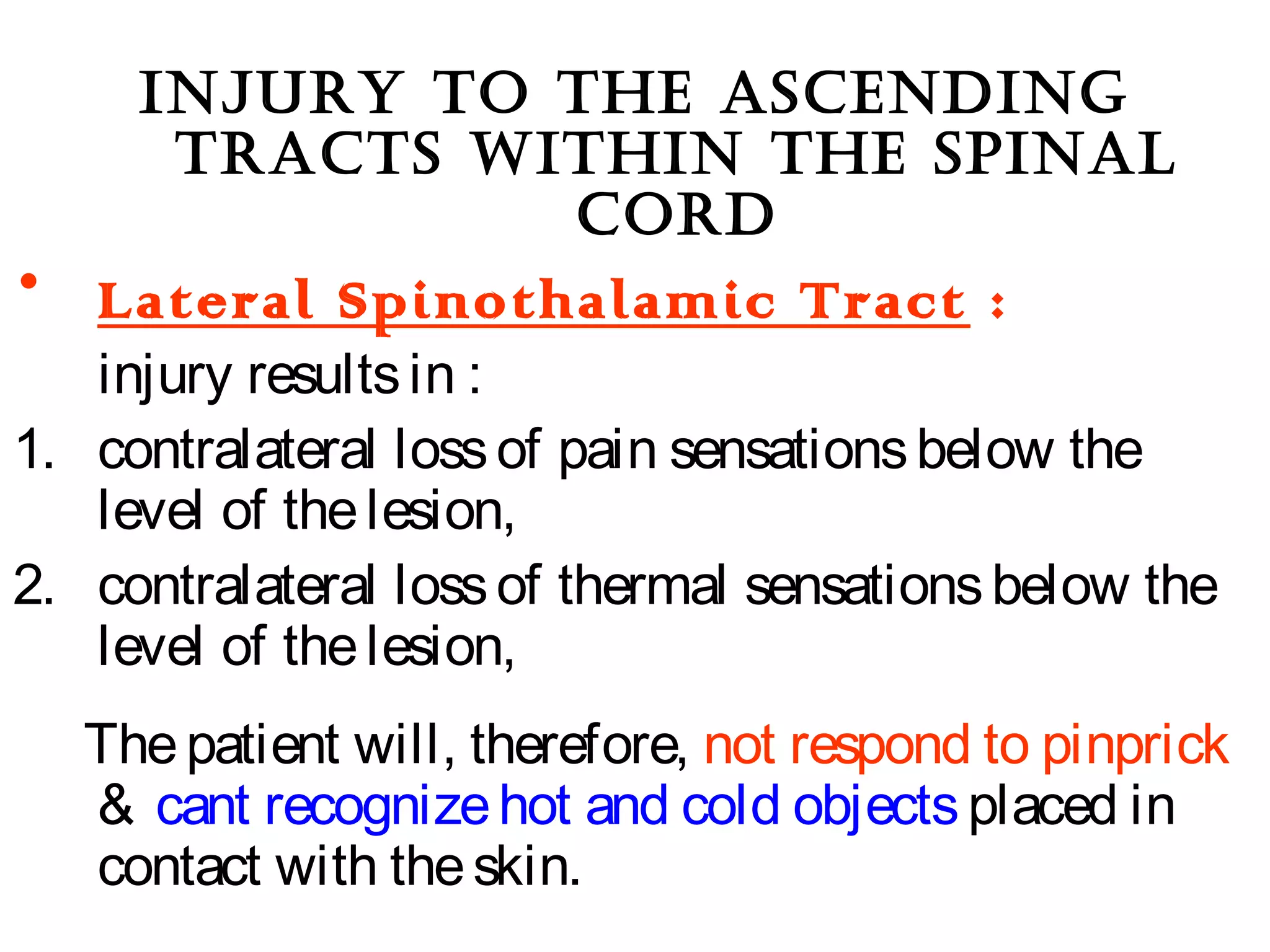 Ascending & Descending Tracts Of The Spinal Cord | PPT