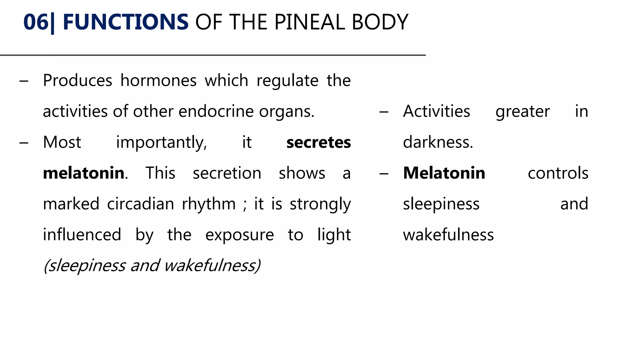 A seminar presentation on the neuroanatomy of the pineal body | PPTX