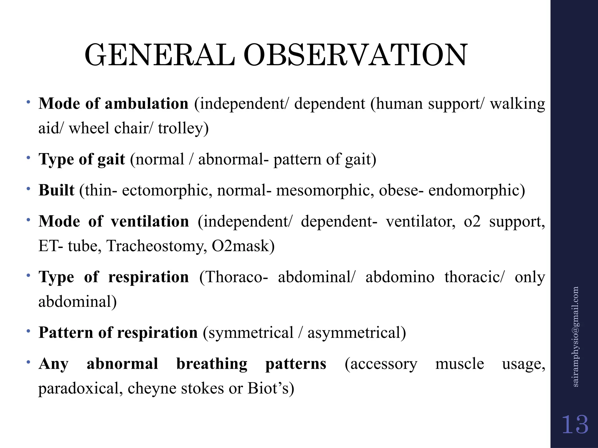 Neuro assessment for physiotherapy .PPTX