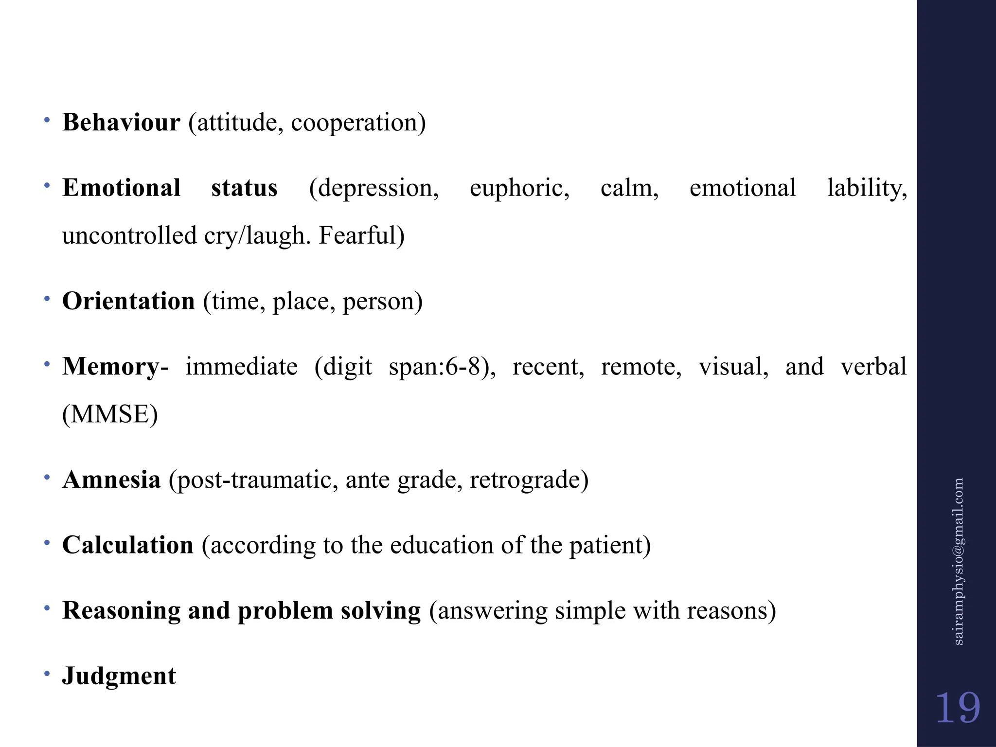 Neuro assessment for physiotherapy .PPTX