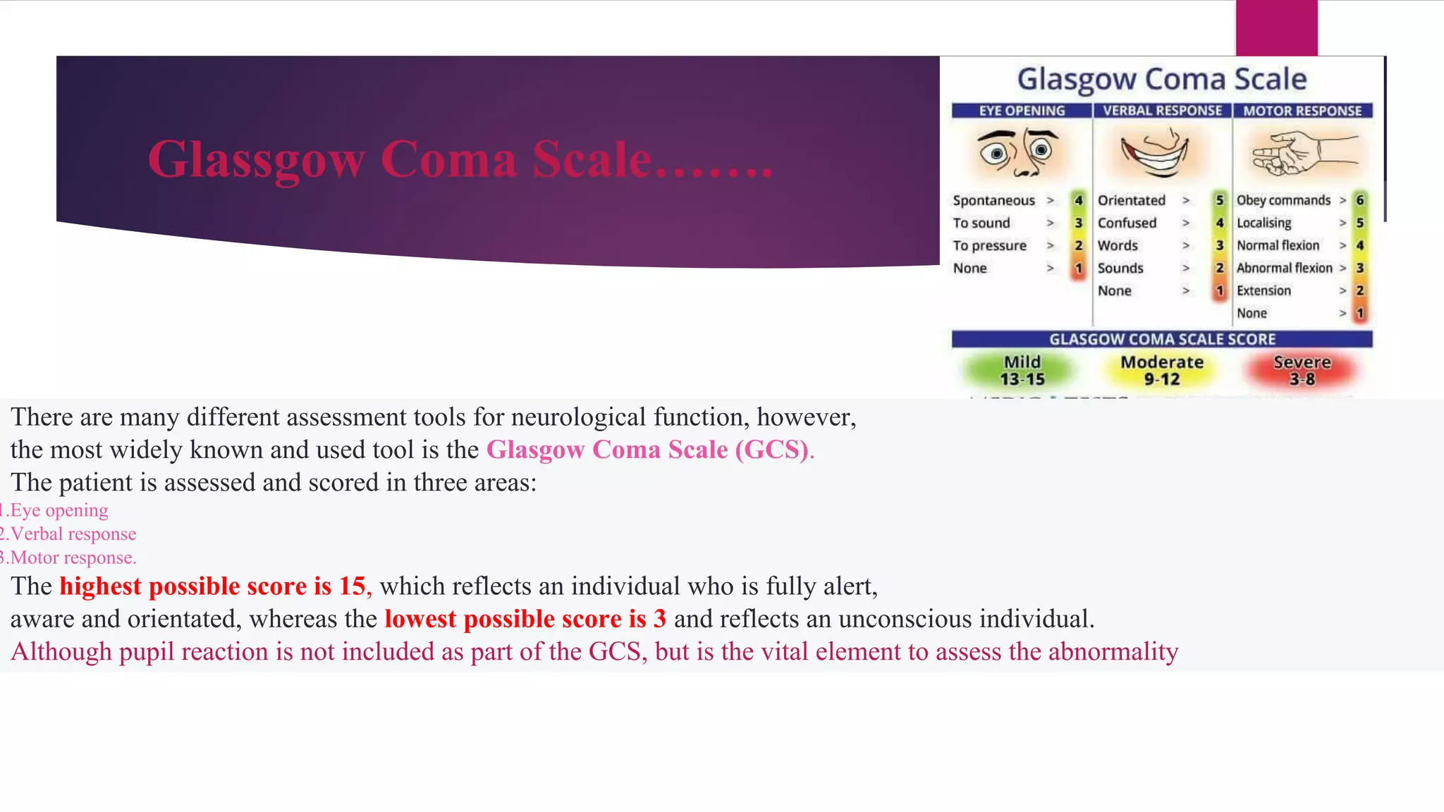 Neuro assessment for nurses | PDF