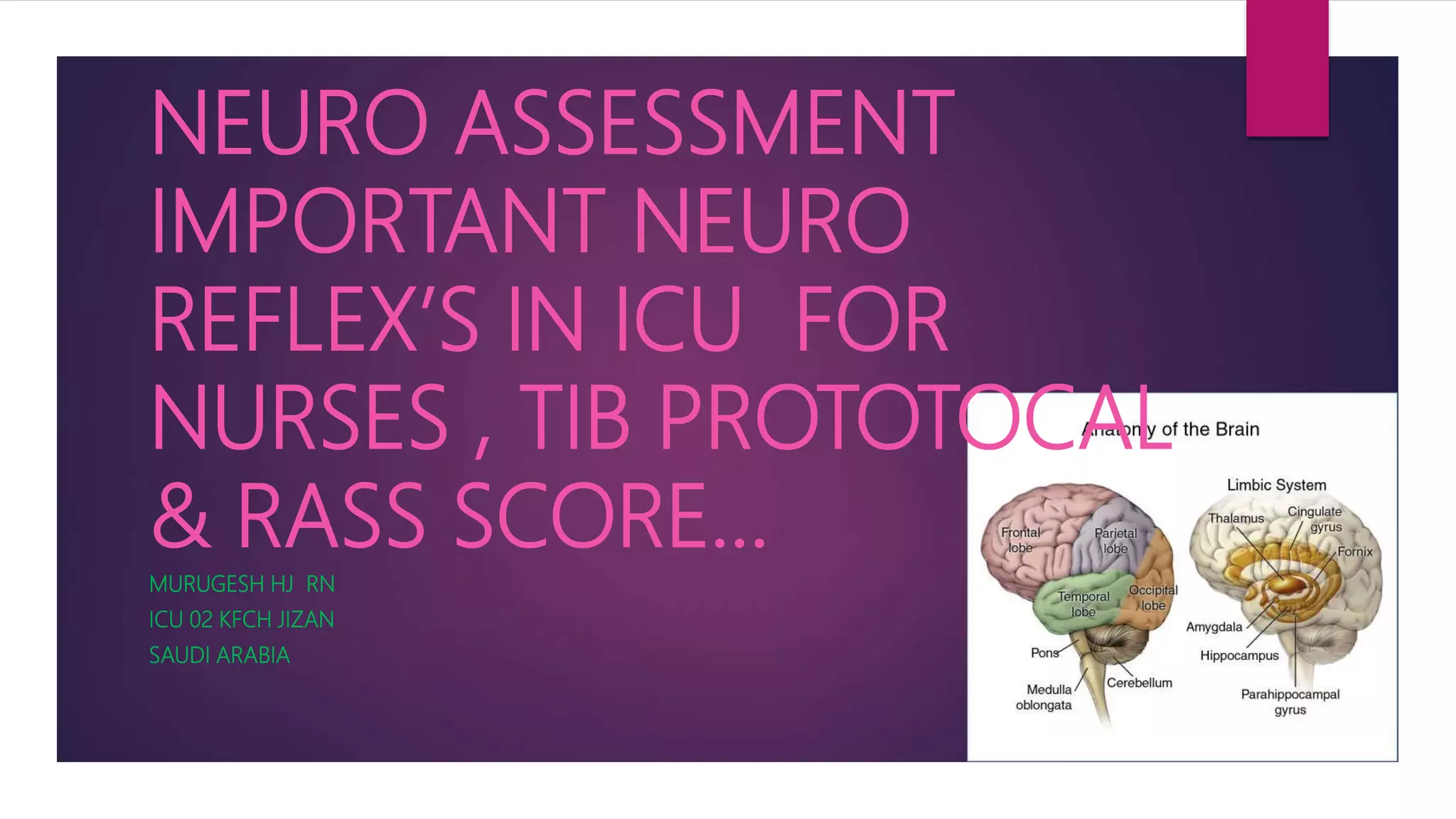 Neuroassessment important neuro reflex’s in icu for nurses +rass score ...