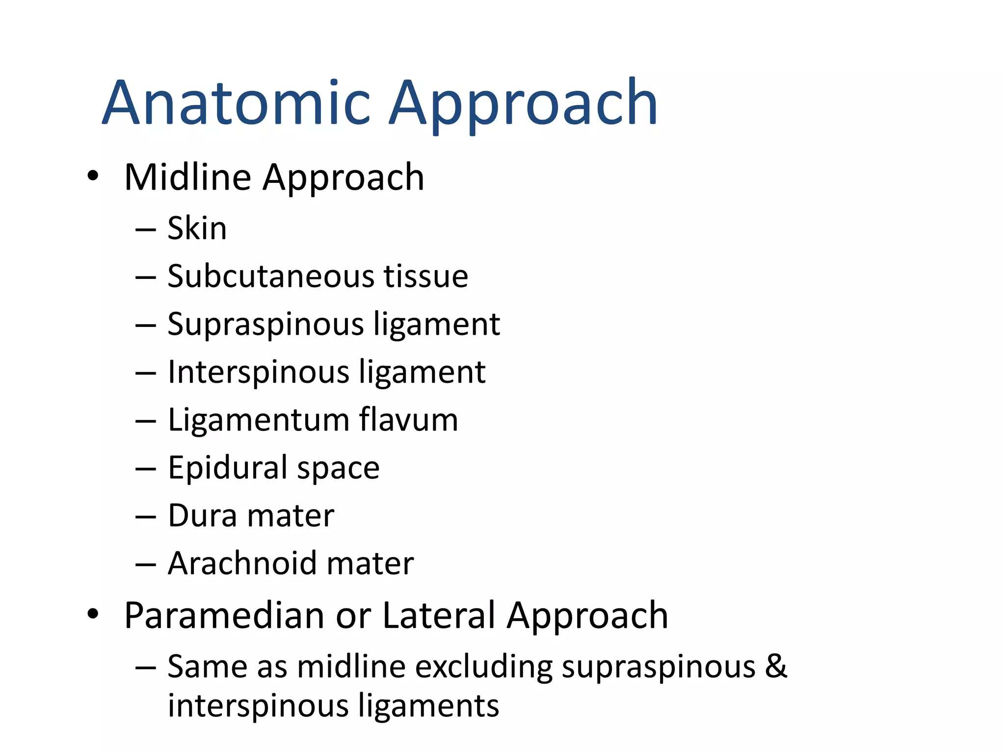 Neuraxial anesthesia | PPTX