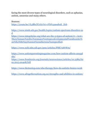 Neurobiological aspects of autism. Coursera project | PDF