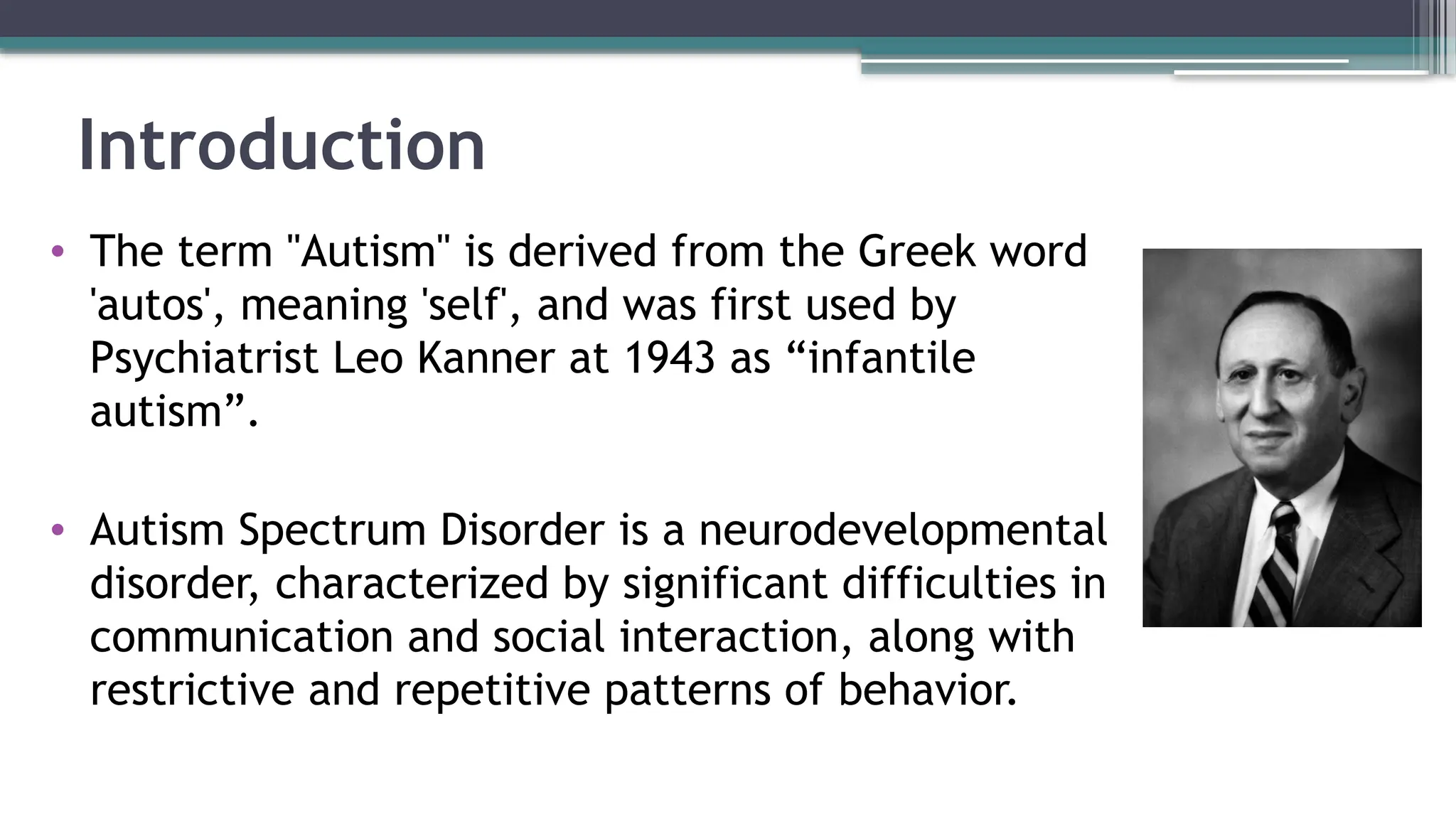 NEUROBIOLOGY OF AUTISM SPECTRUM DISORDER | PPTX