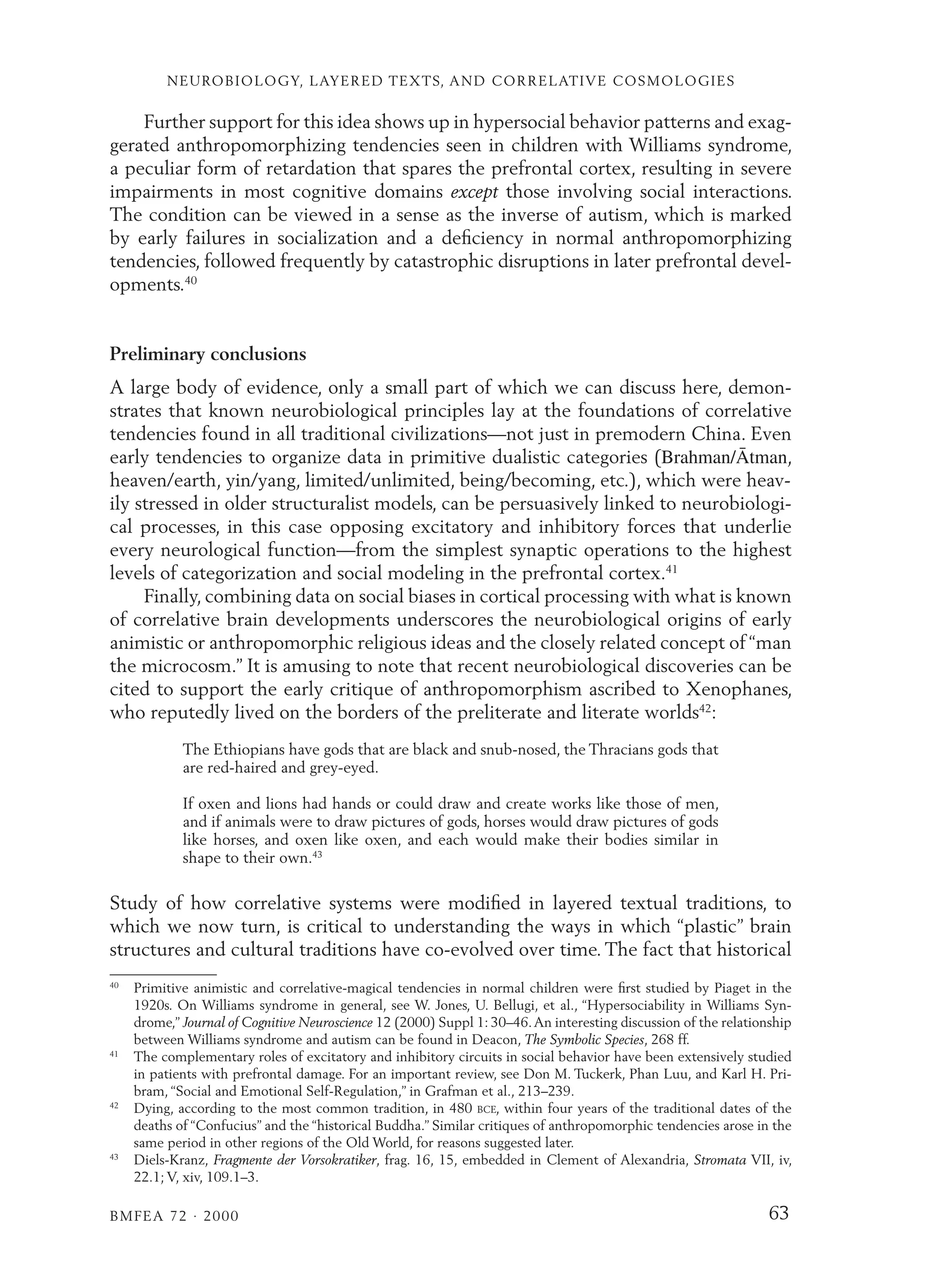 Neurobiology Layered Texts And Correlative Cosmologies — A Cross Cultural Framework For