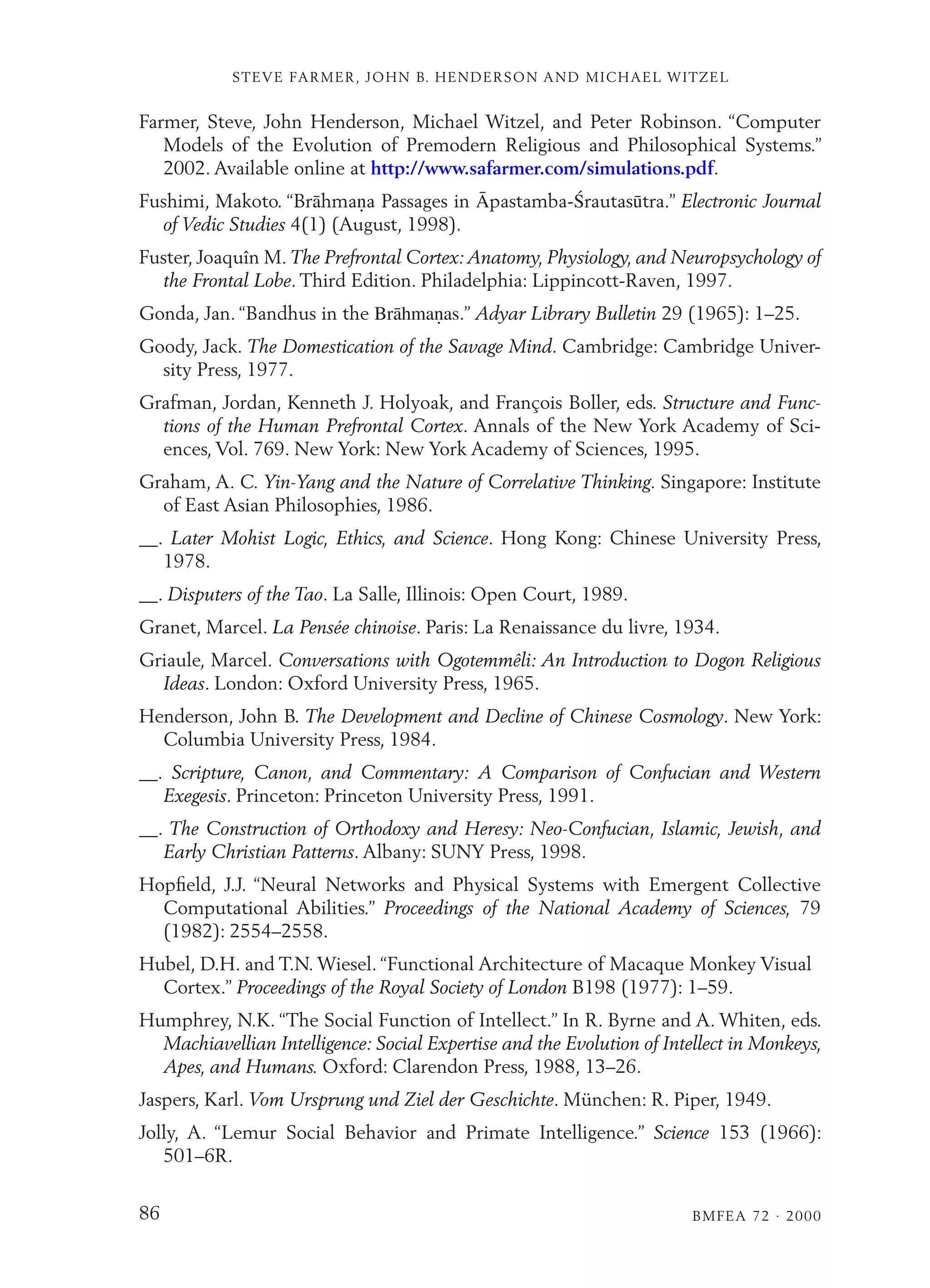 Neurobiology Layered Texts And Correlative Cosmologies — A Cross Cultural Framework For