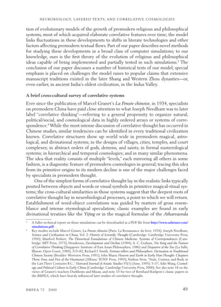 Neurobiology, layered texts, and correlative cosmologies — a cross ...